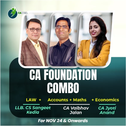 CA Foundation Combo - Accounts and Maths by CA Vaibhav Jalan, Law by L – CA INDIA