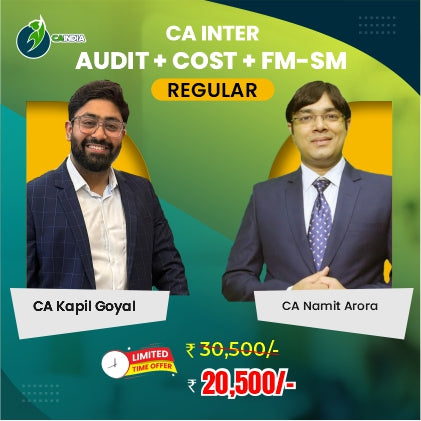 CA Inter Cost & FM-SM by CA Namit Arora and Audit by CA Kapil Goyal – CA INDIA